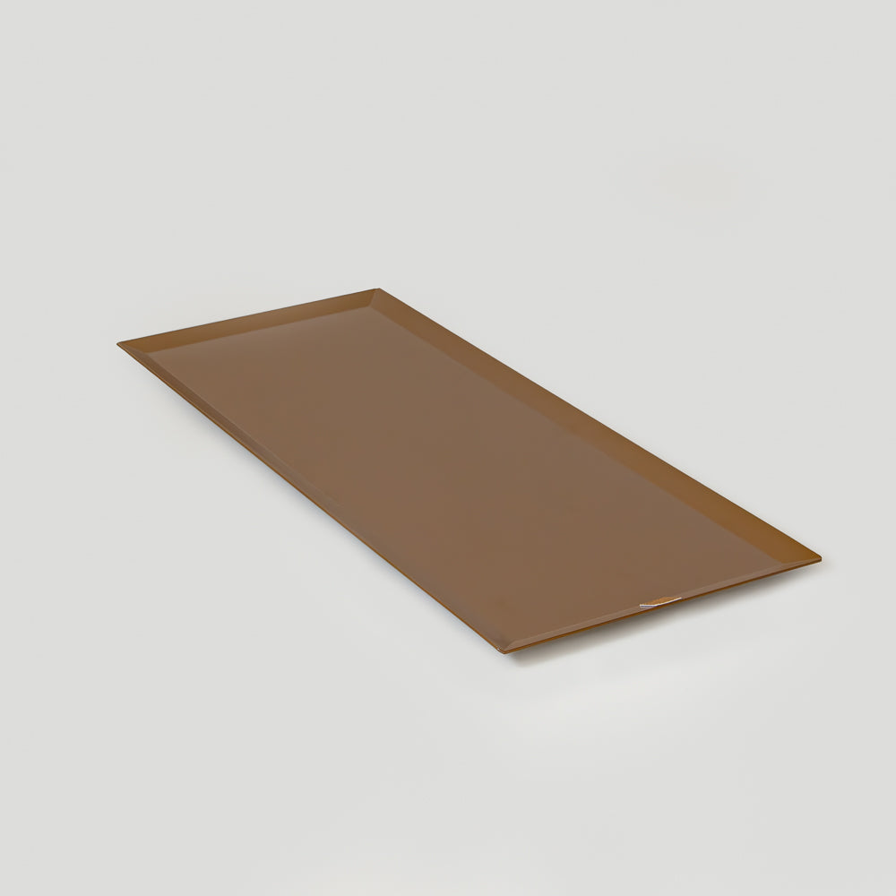 Rectangle Metal Tray - Tan (Large) – Kadi Boutique