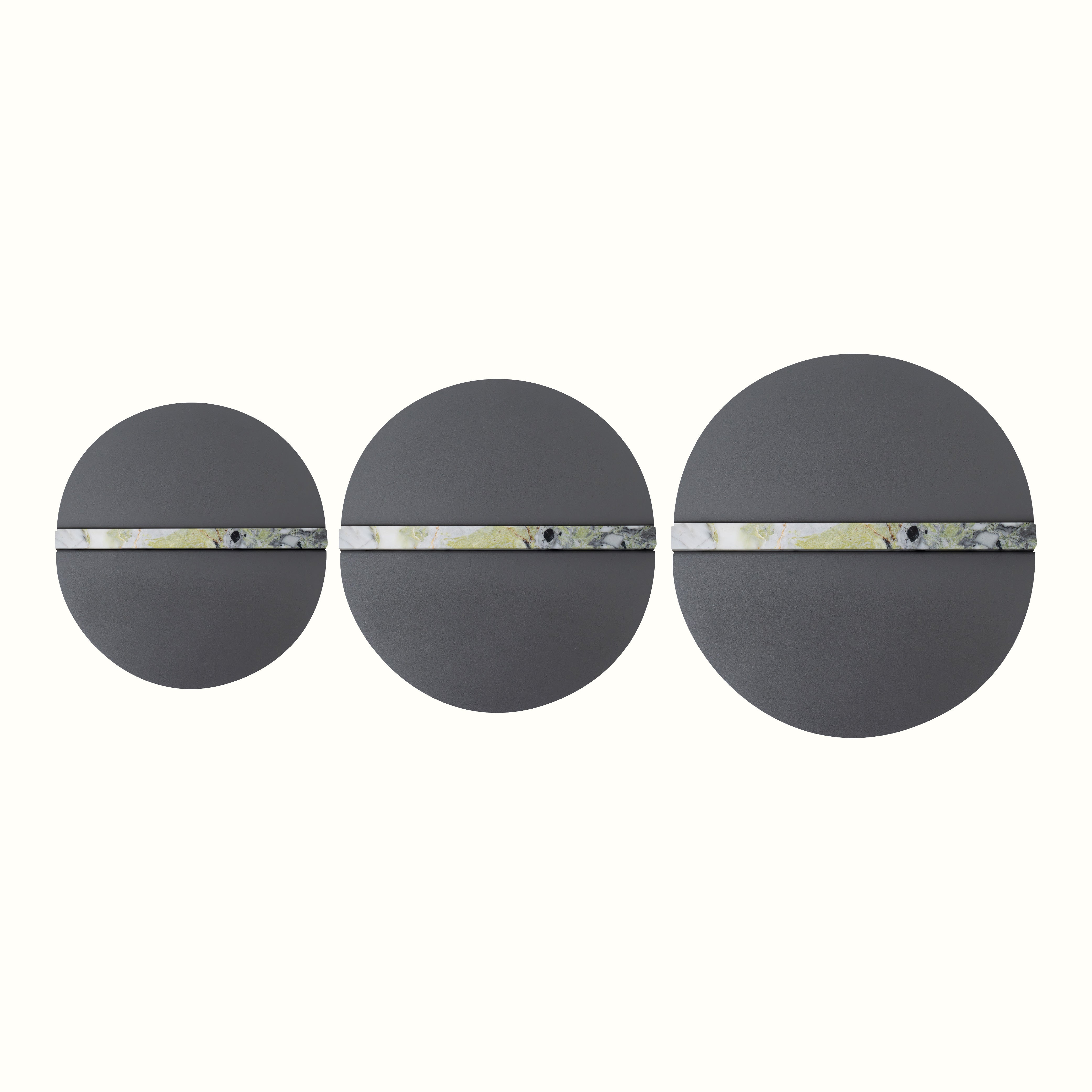 Khat Metal Tray Trio – Gray Zen – Kadi Boutique